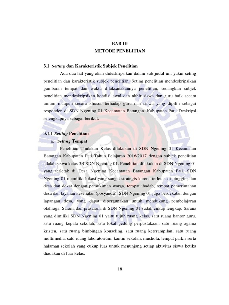 Metode Penelitian Tindakan Kelas Ipa Pdf