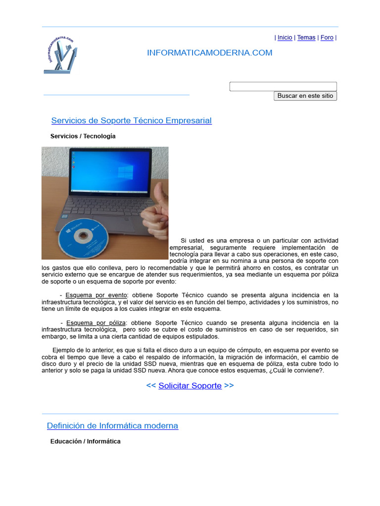 Informatica Moderna Sitio Web Oficial - WWW - Informaticamoderna.com | Descargar gratis PDF ...