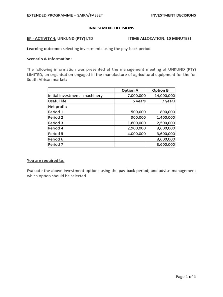 Investment Choices for Managers | PDF | Finance & Money Management