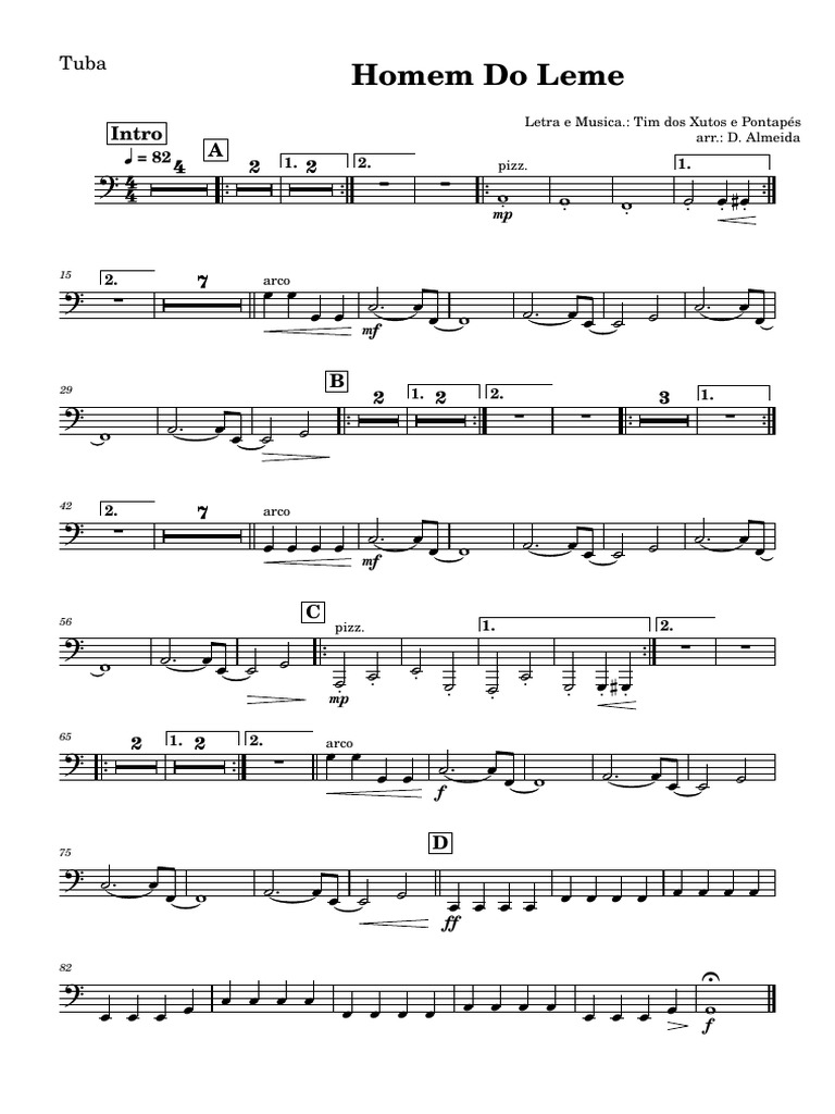 Homem_Do_Leme_Atualizado-Tuba | PDF | Musical Groups | Rock Music Groups