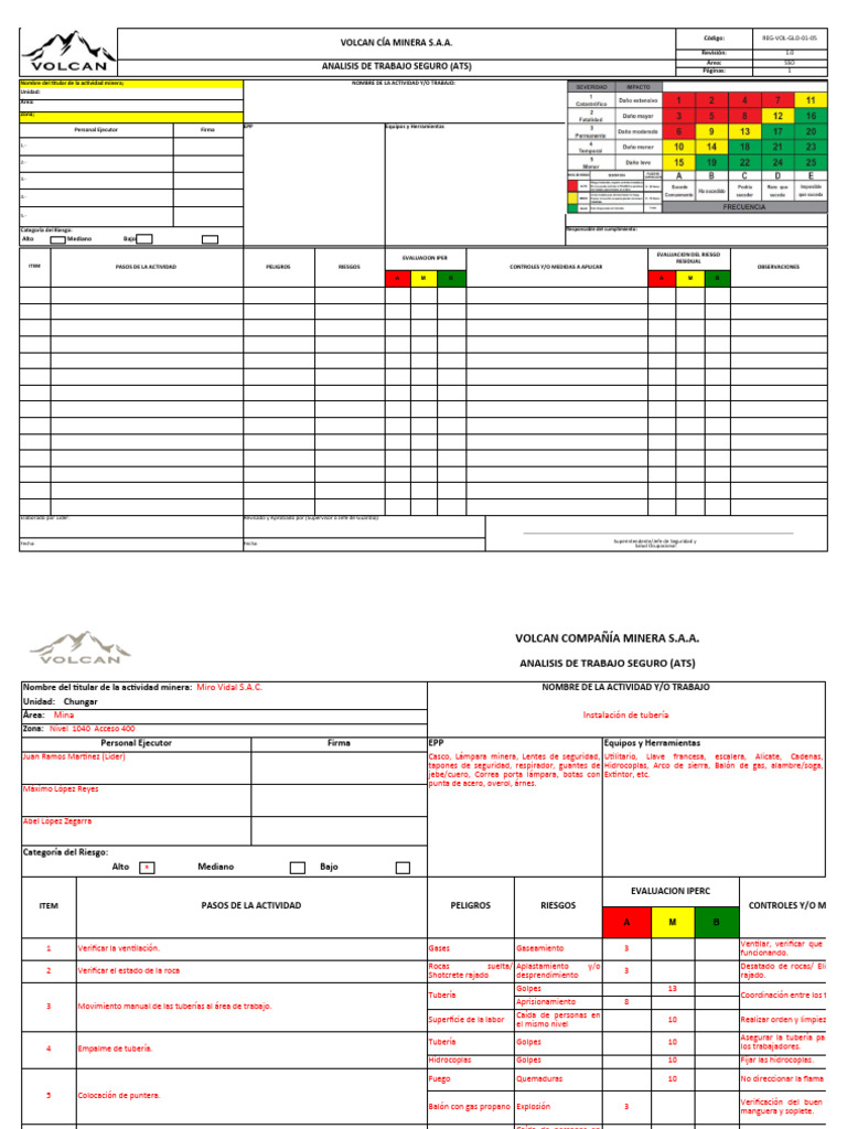 REG-VOL-GLO-01-05 Analisis de Trabajo Seguro (ATS) | PDF REG-VOL-GLO-01-05 Analisis de Trabajo Seguro (ATS) | PDF