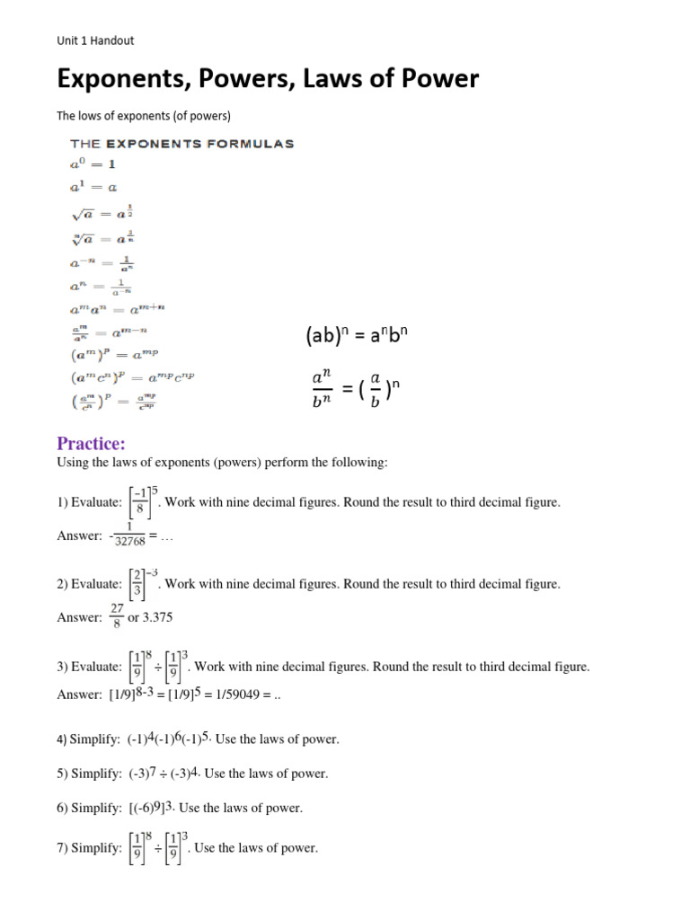 MATH1003 Math For The Computer Industry Unit 1 Handout | PDF | Equations | Inequality (Mathematics)