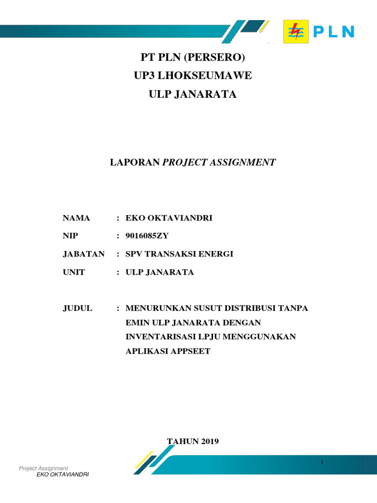 PT PLN Persero Up3 Lhokseumawe Ulp Janar | PDF