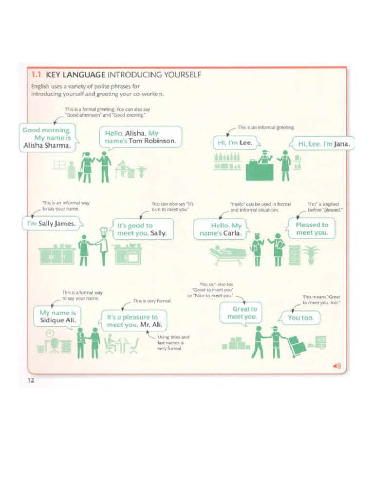 Introducing Yourself and Introducing Others | PDF