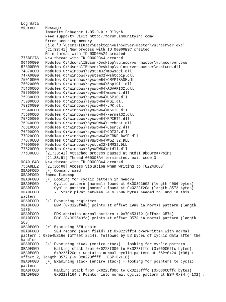 Egghunter | PDF | Software Engineering | Computing Platforms