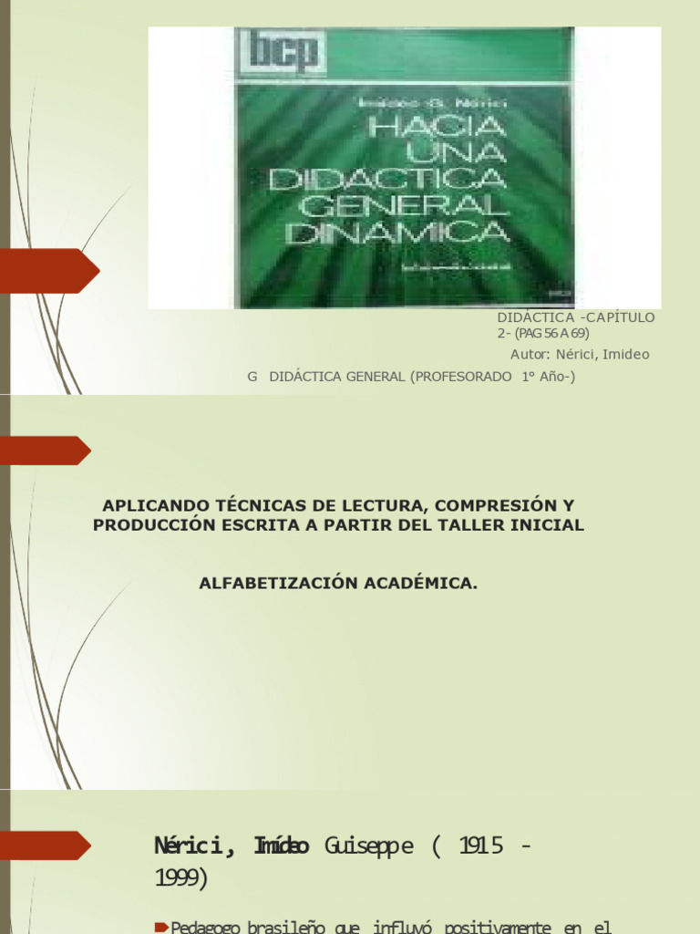 Didactica. Cap 2 .Nerici 2023 Power Point 1 | PDF | Enseñando | Maestros