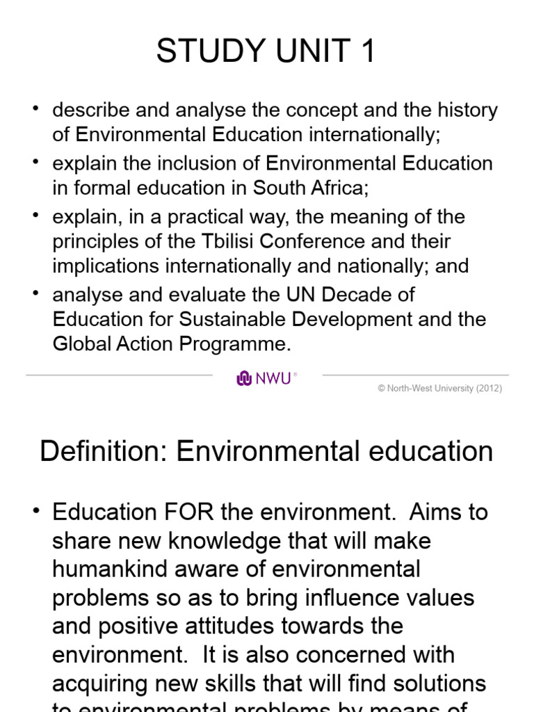 EDTM 312 Study Unit 1 | PDF | Sustainable Development | Oil Spill