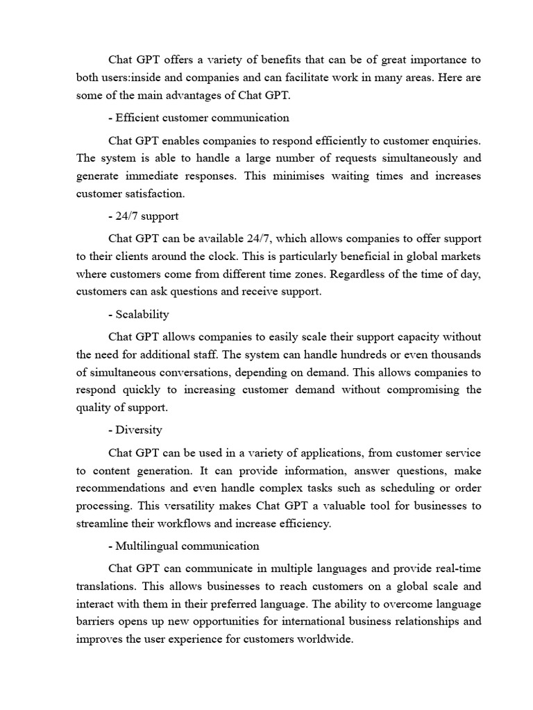 En - Uu - Diem - Nhuoc - Diem - Khac - Biet - Chat - GPT English | PDF ...