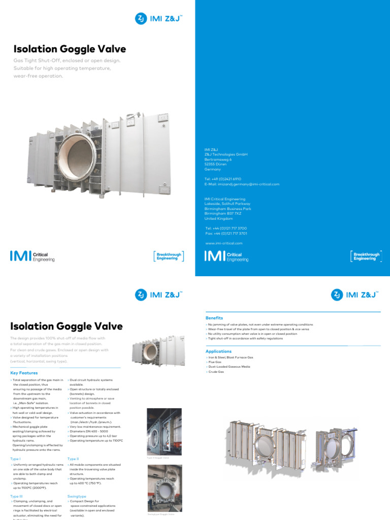 Isolation Goggle Valve Iron Steel | PDF | Valve | Gases