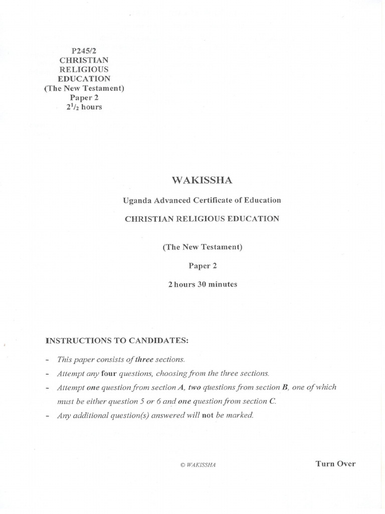 S.6 Cre Paper 2 | PDF