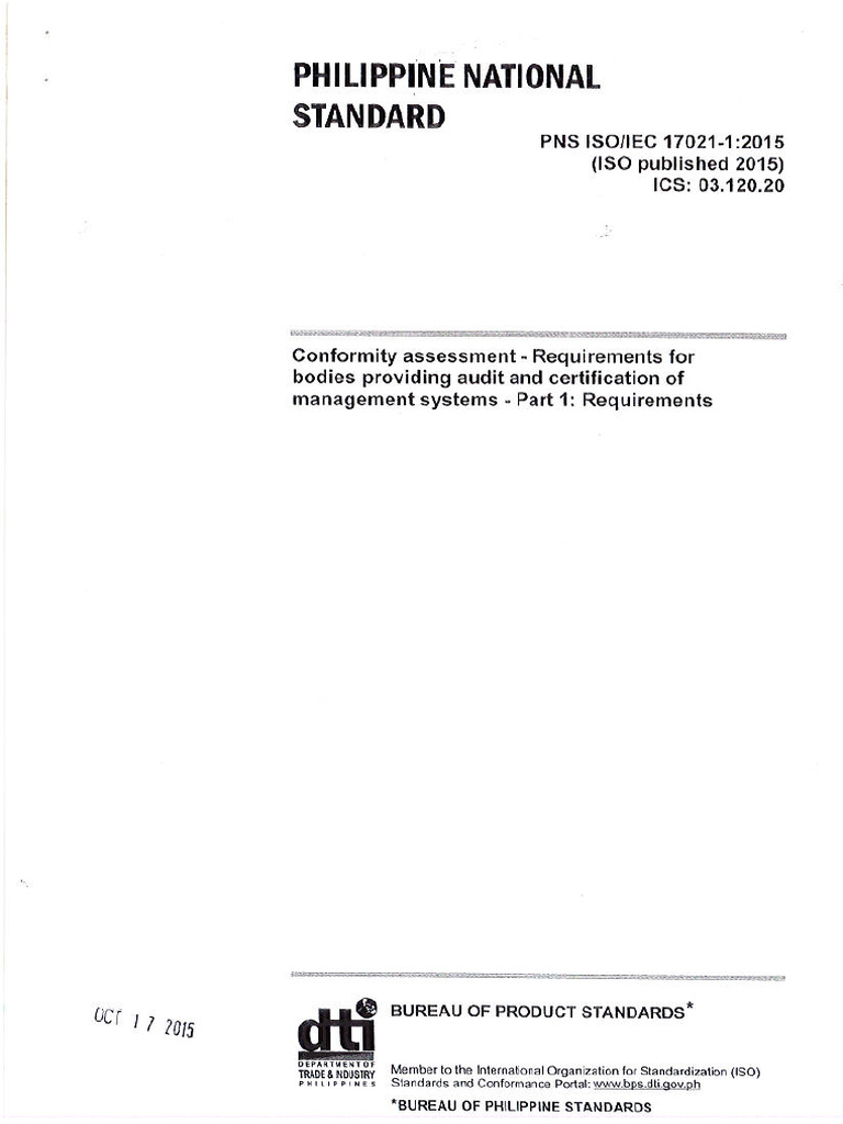 PNS Iso 17021 2015 | PDF