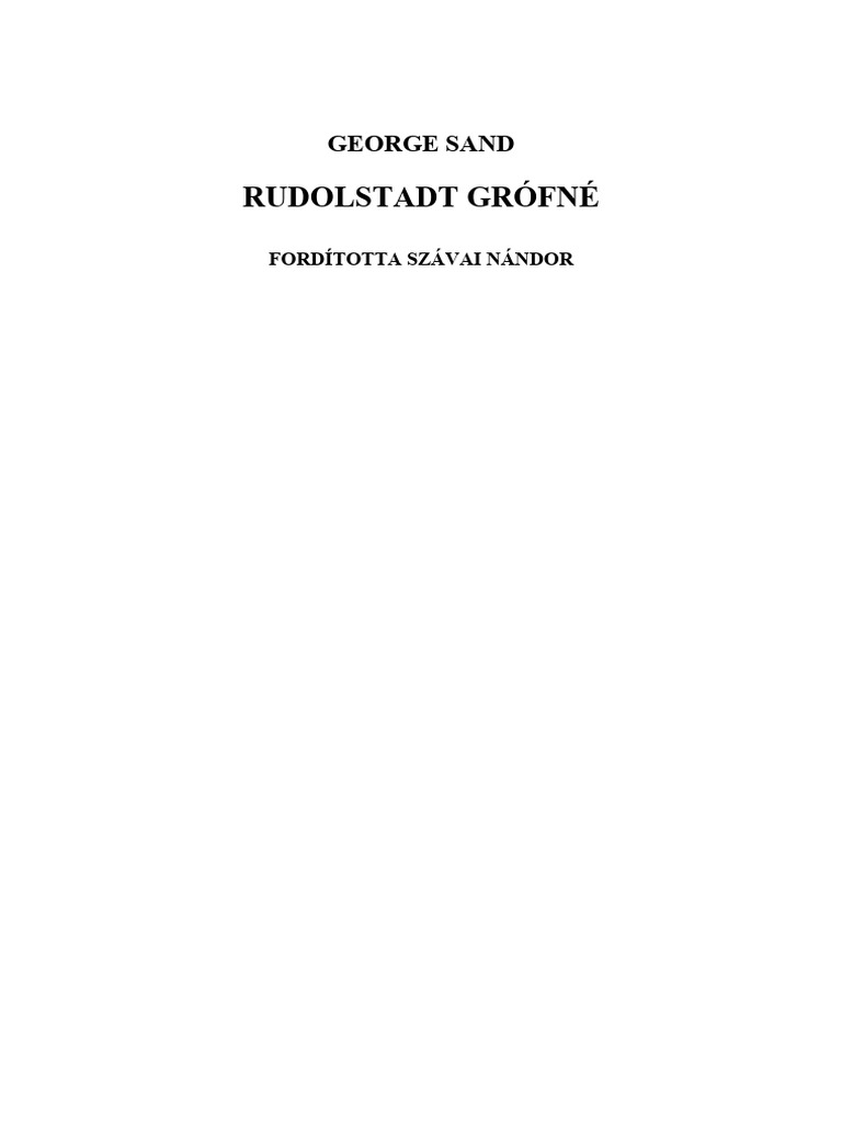 Adoc - Pub George Sand Rudolstadt Grofne Forditotta Szavai Na | PDF