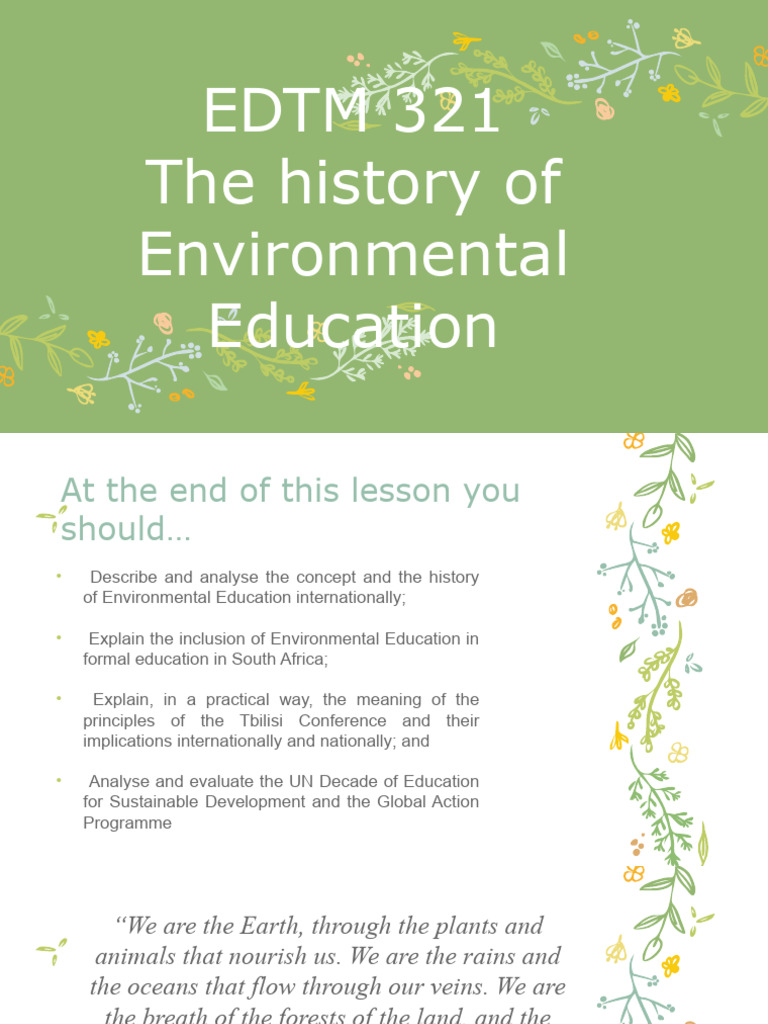 EDTM 312-Study Unit 1 | Download Free PDF | Sustainability | Natural Environment