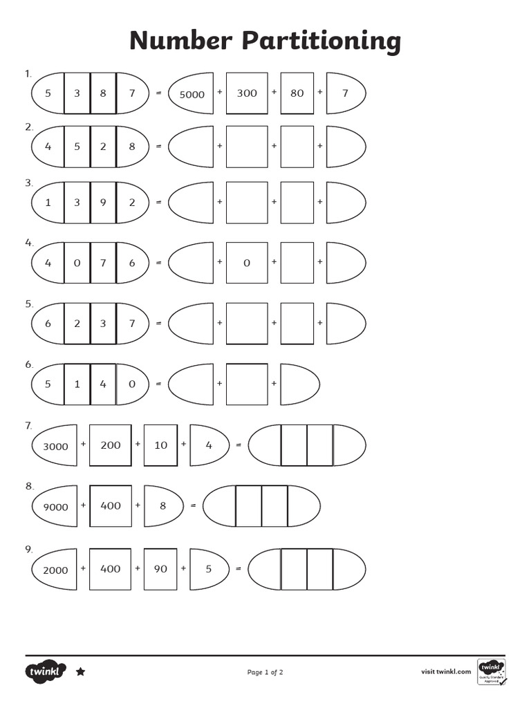Number Partitioning Guide and Answers | PDF