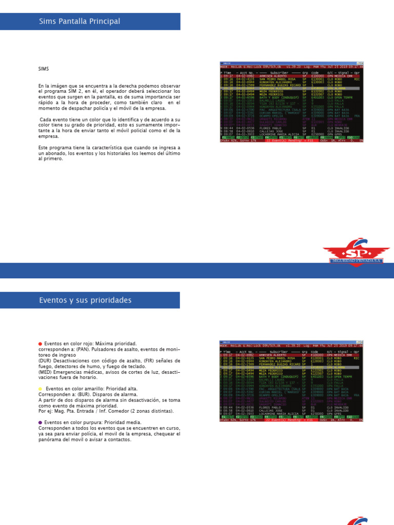 Sims 2 Manual Monitoreo | PDF | Seguridad Pública