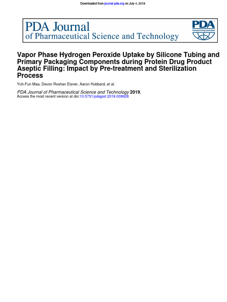 Vapor Phase Hydrogen Peroxide | PDF | Sterilization (Microbiology ...