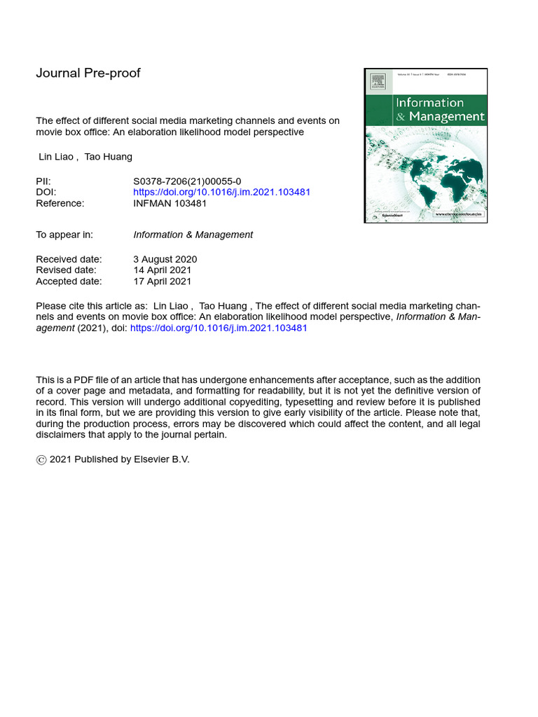 The Effect of Different Social Media Marketing Channels and Events On ...