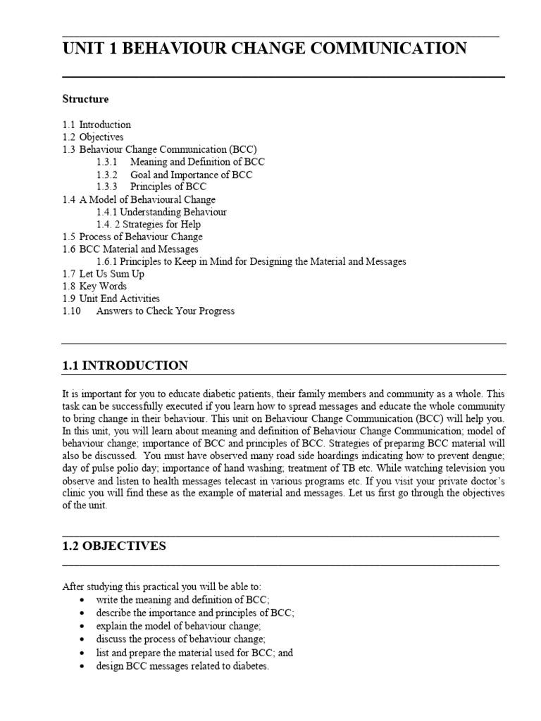 Behaviour Change | PDF | Behavior | Diabetes