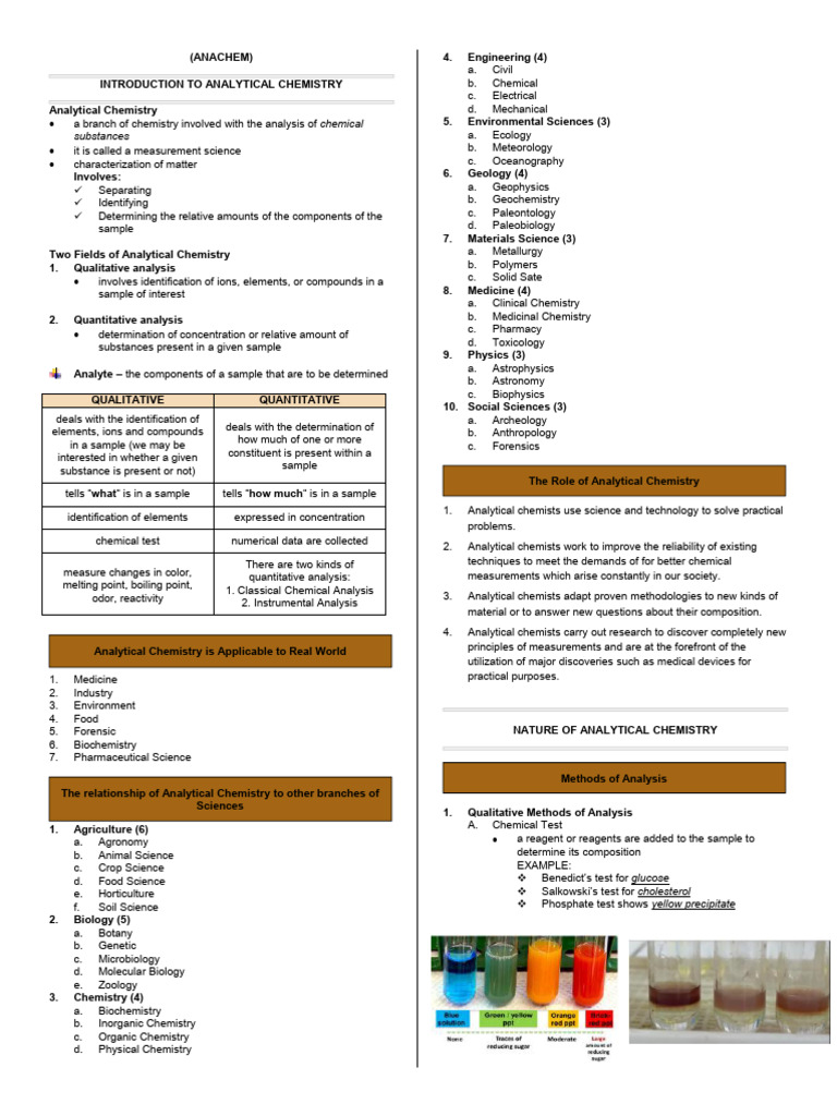 Reviewer - Anachem Lec | PDF | Analytical Chemistry | Coefficient Of ...