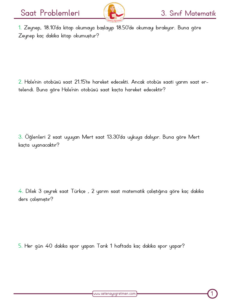 Sinif Saat Problemleri | PDF