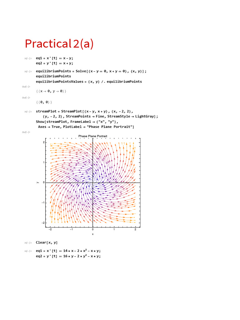 Practical 2 (A) | PDF | Differential Equations | Equations