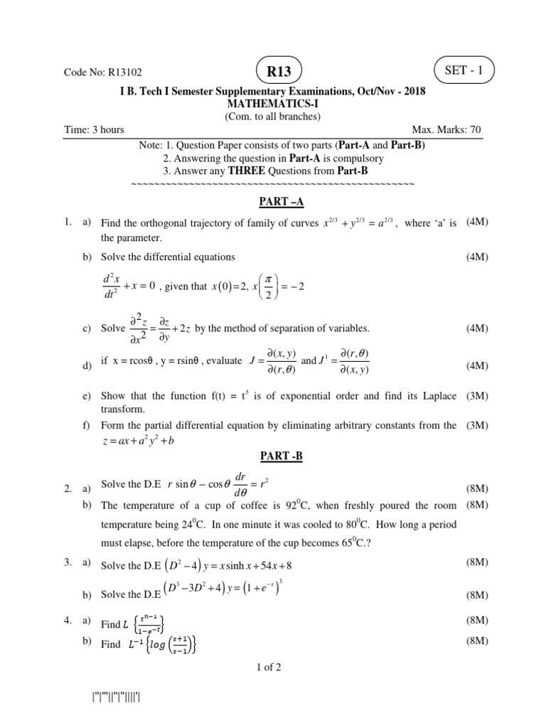 Mathematics Sem 1 | PDF | Equations | Mathematical Concepts