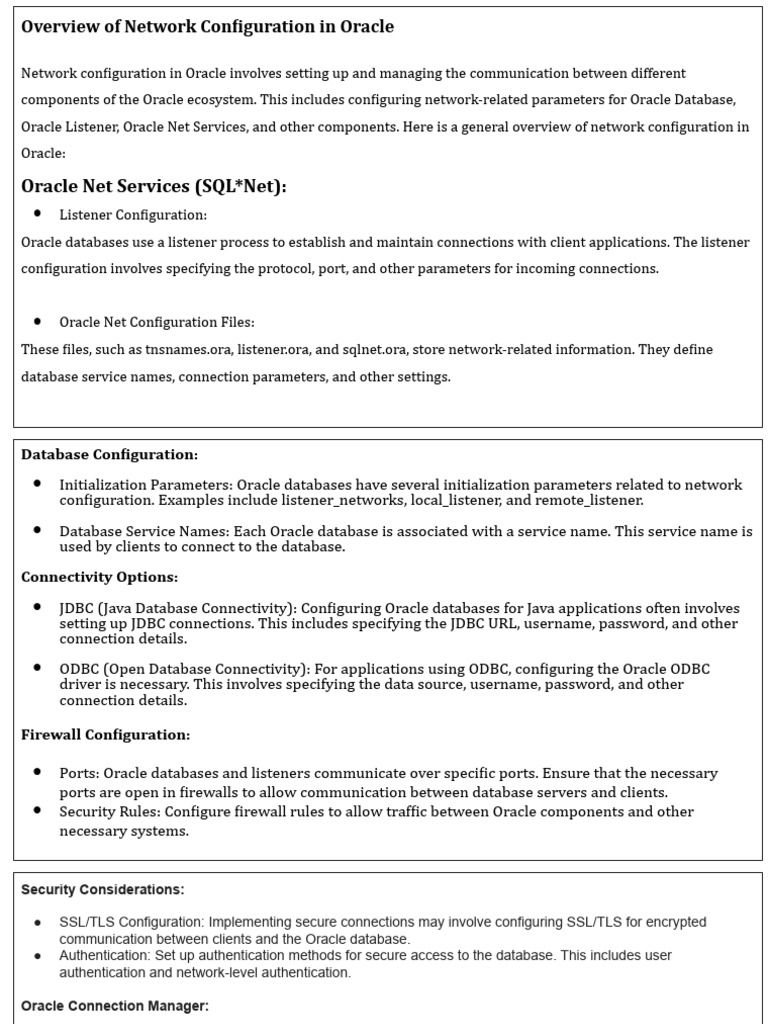 Unit 6 - Configure The Oracle Network Environment | PDF | Port (Computer Networking) | Command ...