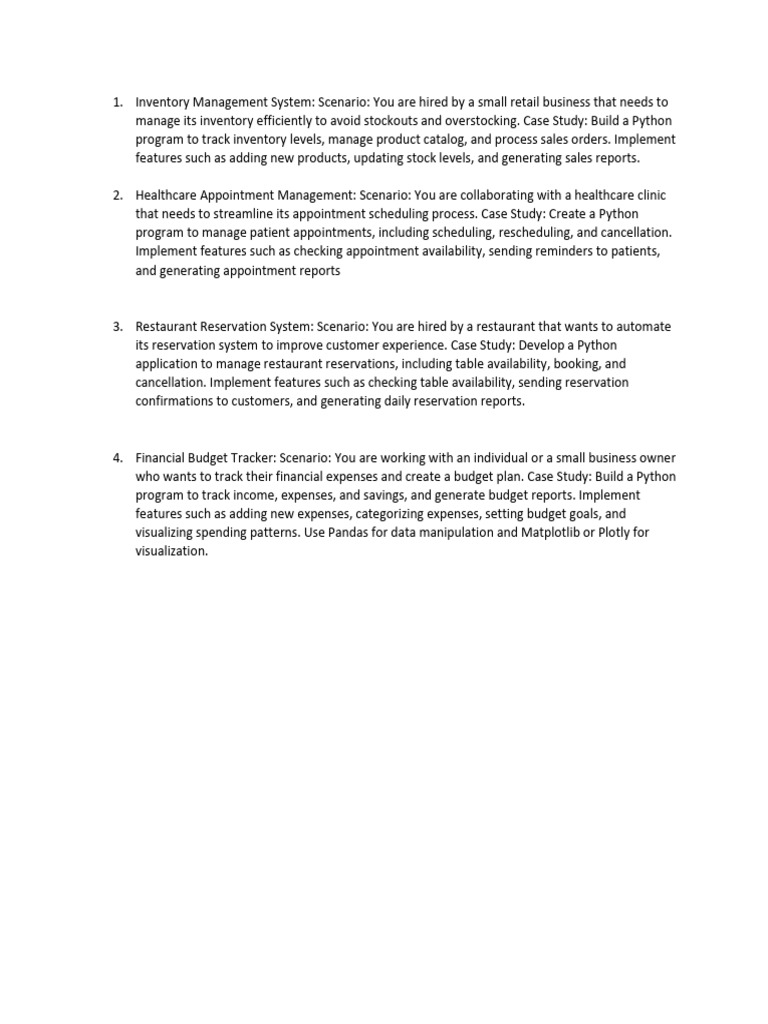 Case Studies Python Based 11 March | PDF | Business | Finance & Money ...