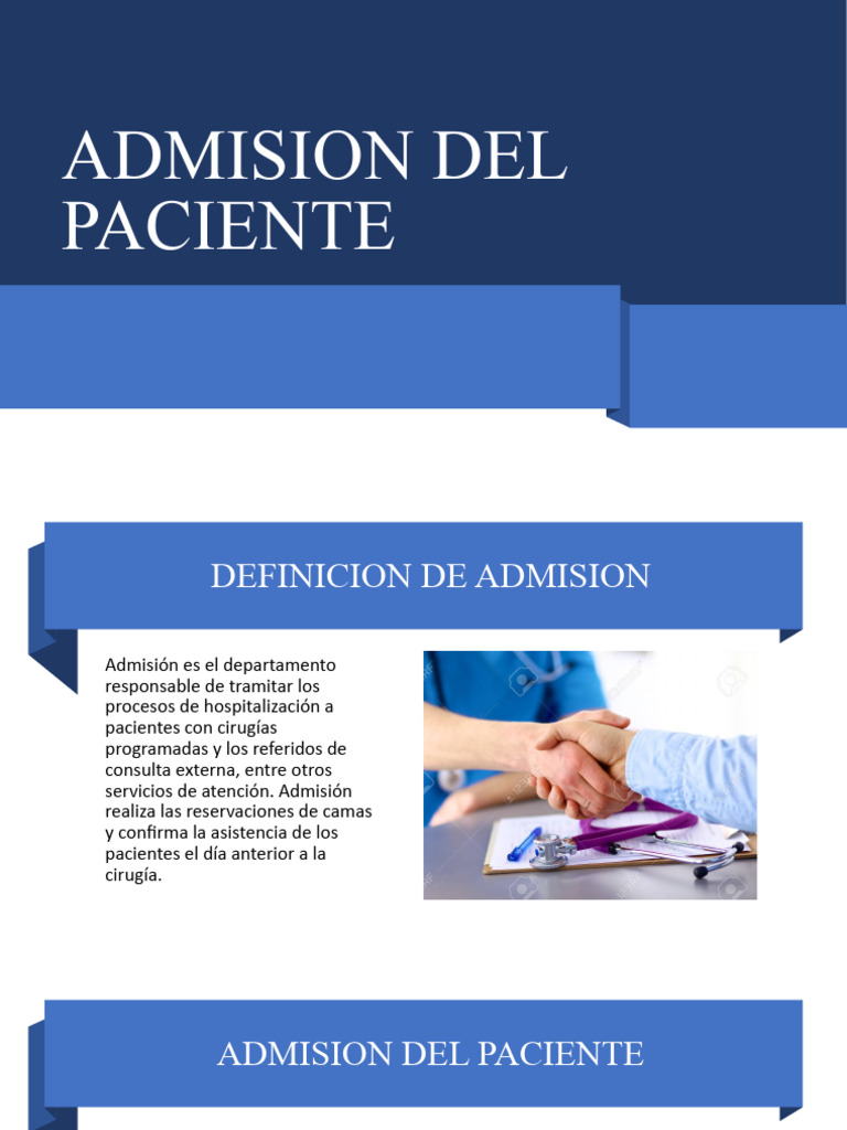 Admision y Alta Del Paciente | PDF | Hospital | Enfermería