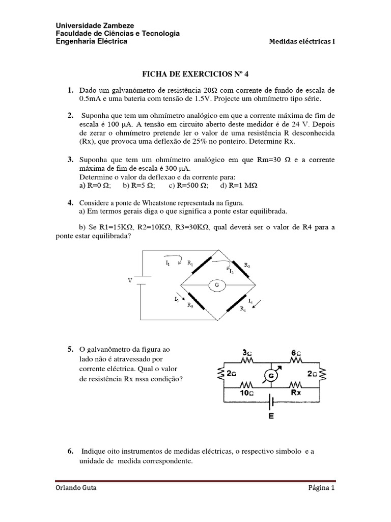 Ficha de Exercicios N 4 | PDF