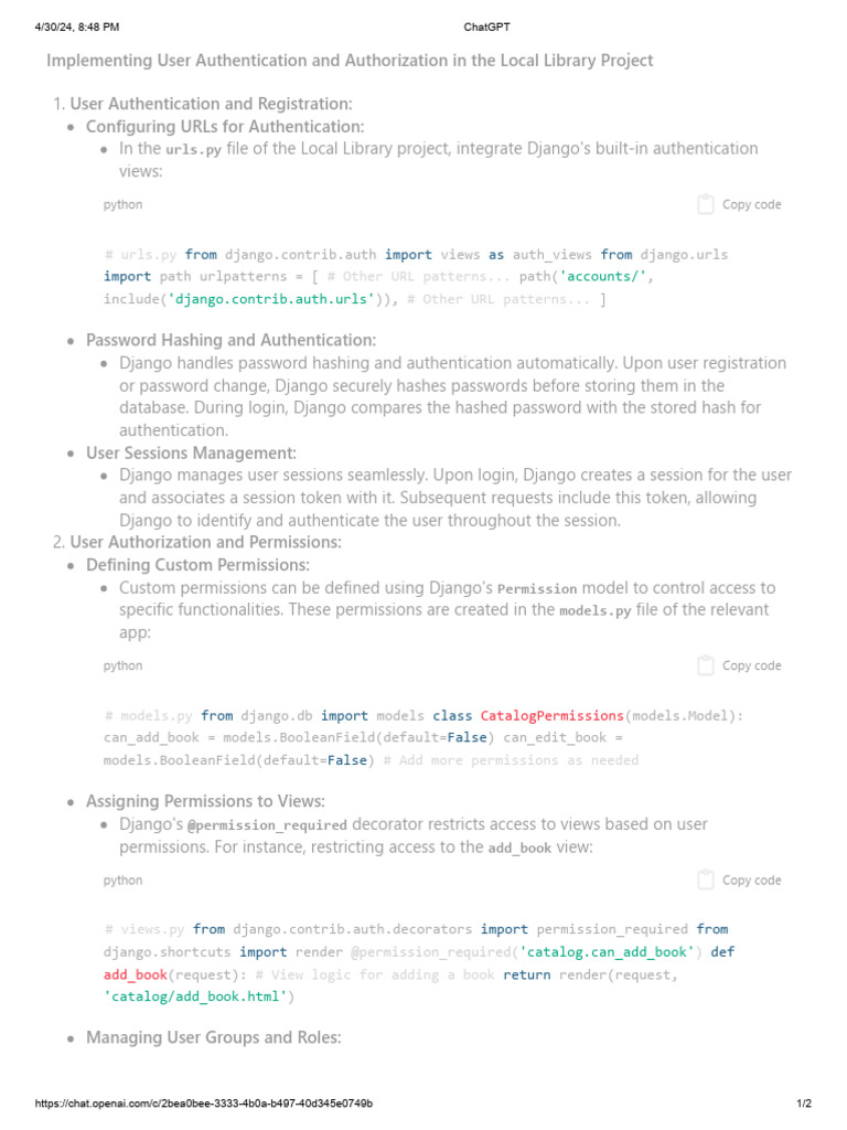 Atentication & Authorization | PDF | Password | User (Computing)