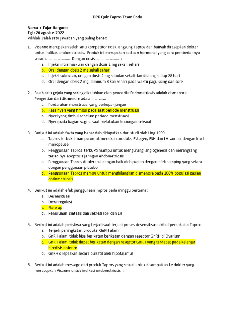Quiz | PDF | Sains & Matematika