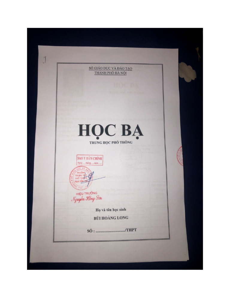 Hoc Ba THPT Ban Word | PDF