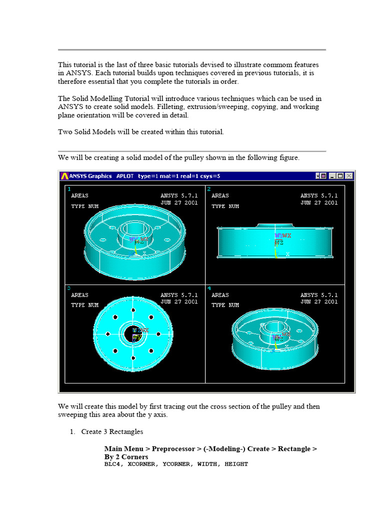 TP 16- Solid Modeling | PDF | Area | Cartesian Coordinate System