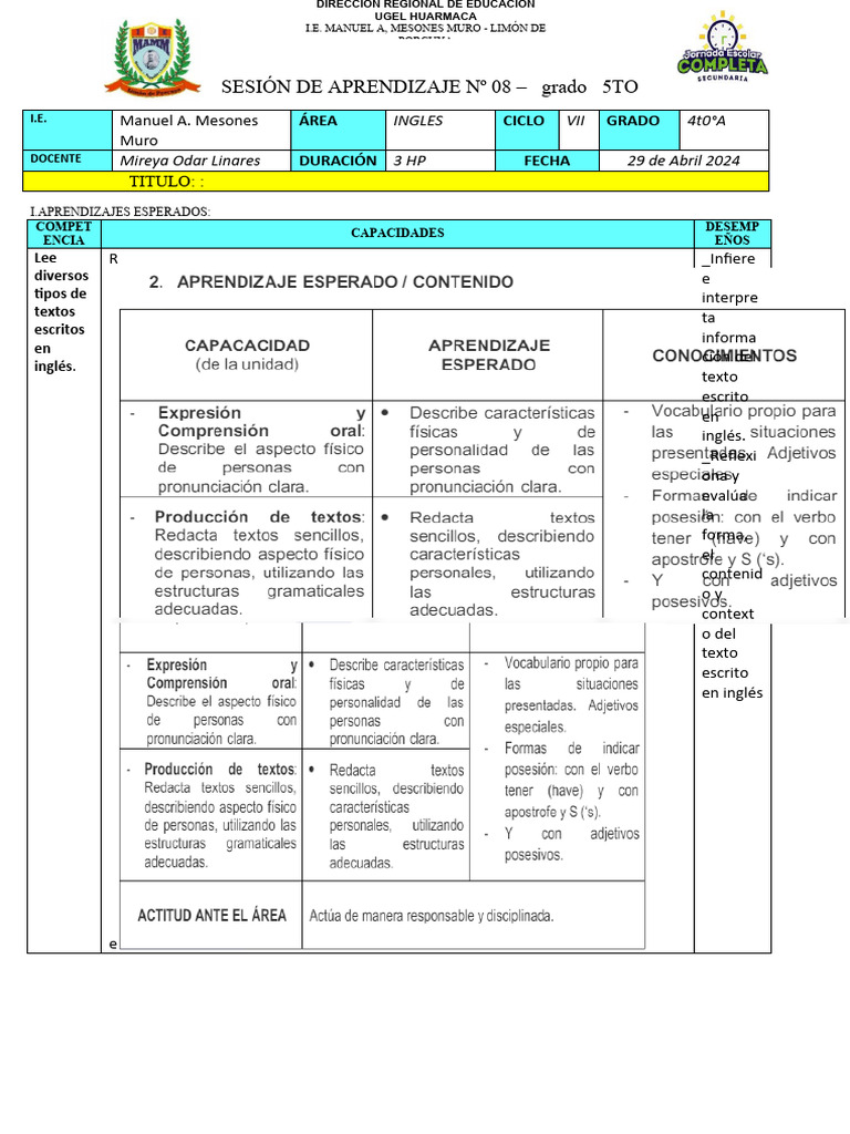 SESIÓN N° 08 | PDF