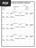 Weekly Internship Journal Template | PDF