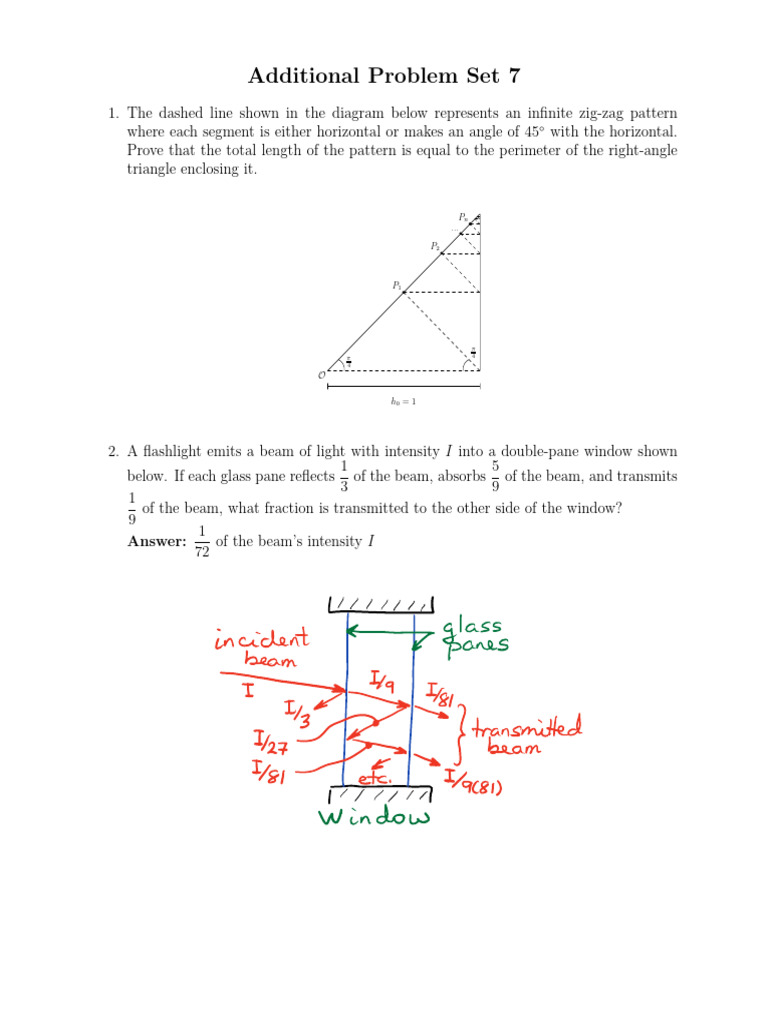 Calculus 2 Honors Mathematics Additional Problem Set 5 | PDF | Euclidean Geometry | Elementary ...