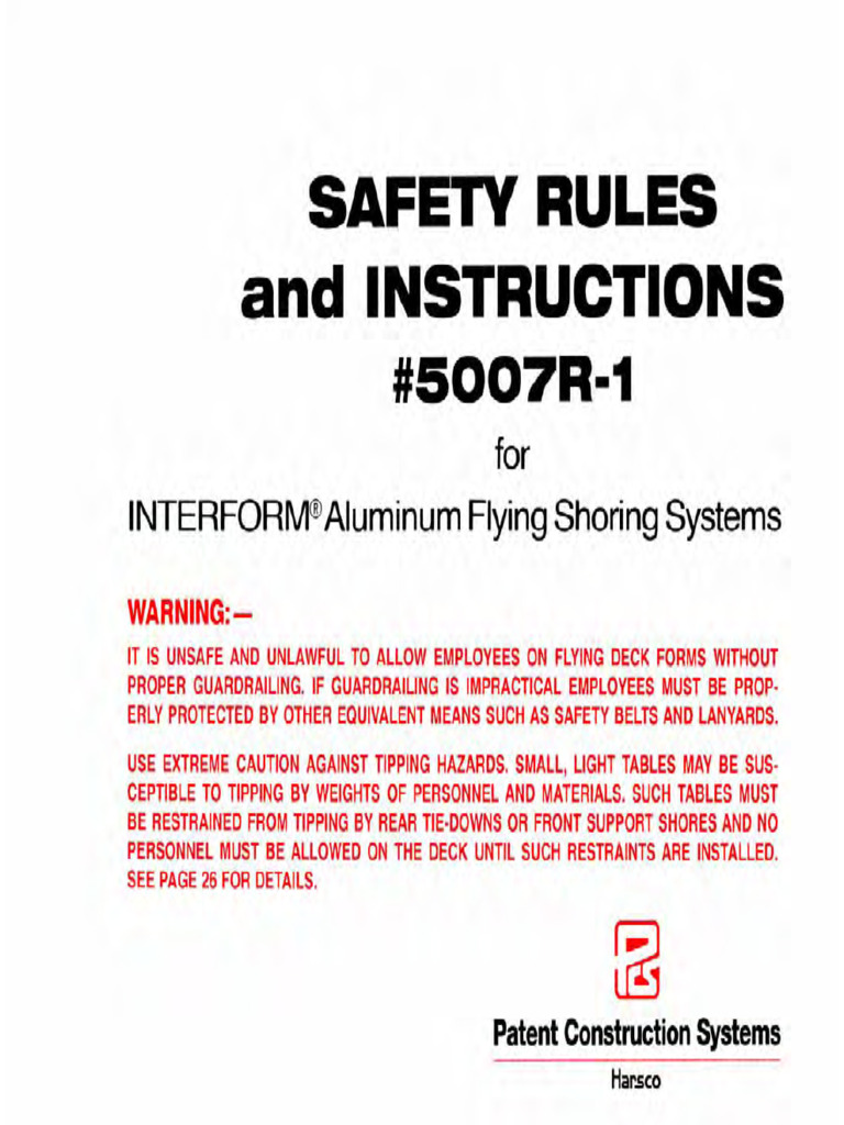 5007-R1 Interform Aluminium Flying Systems - Safety Rules An | PDF