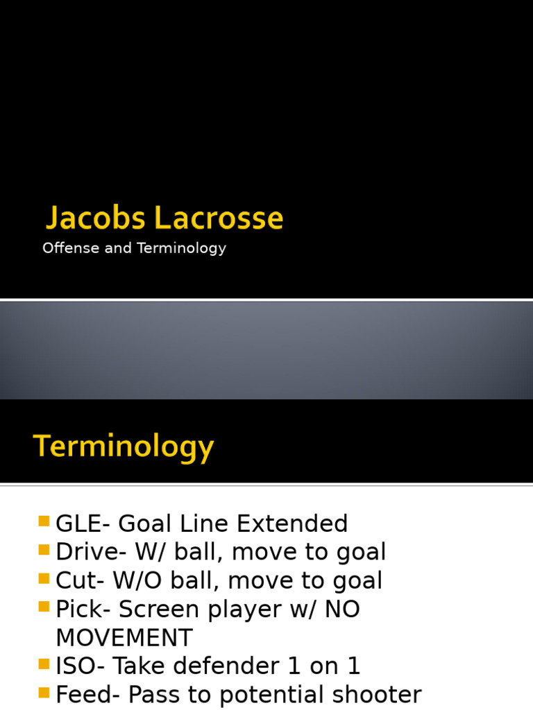 Lacrosse Offense Terminology Guide | PDF | American Football | Athletic ...