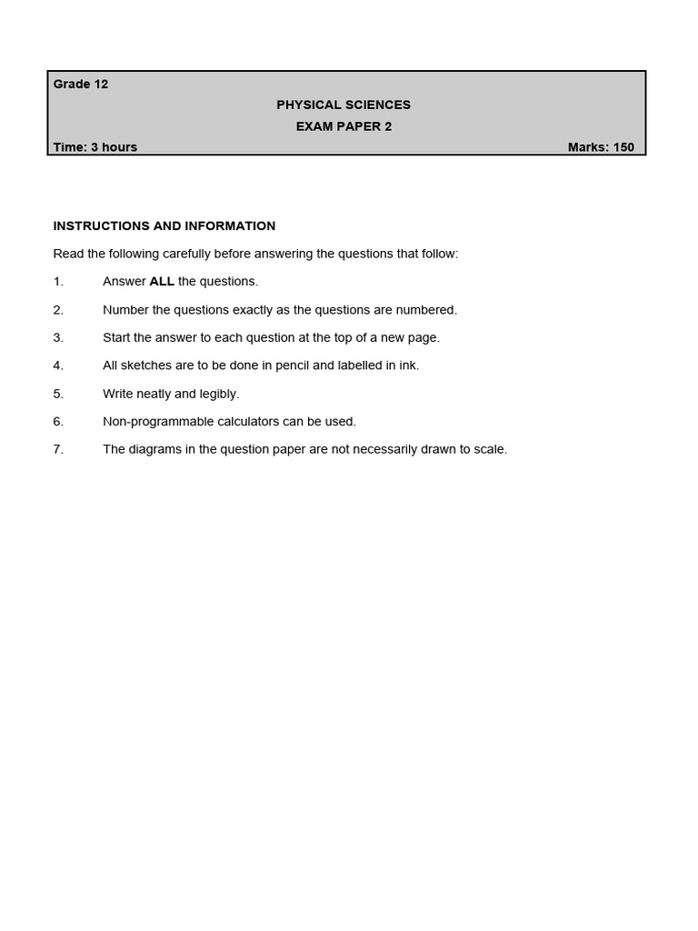 5 June p2 Questions | PDF | Chemical Reactions | Acid