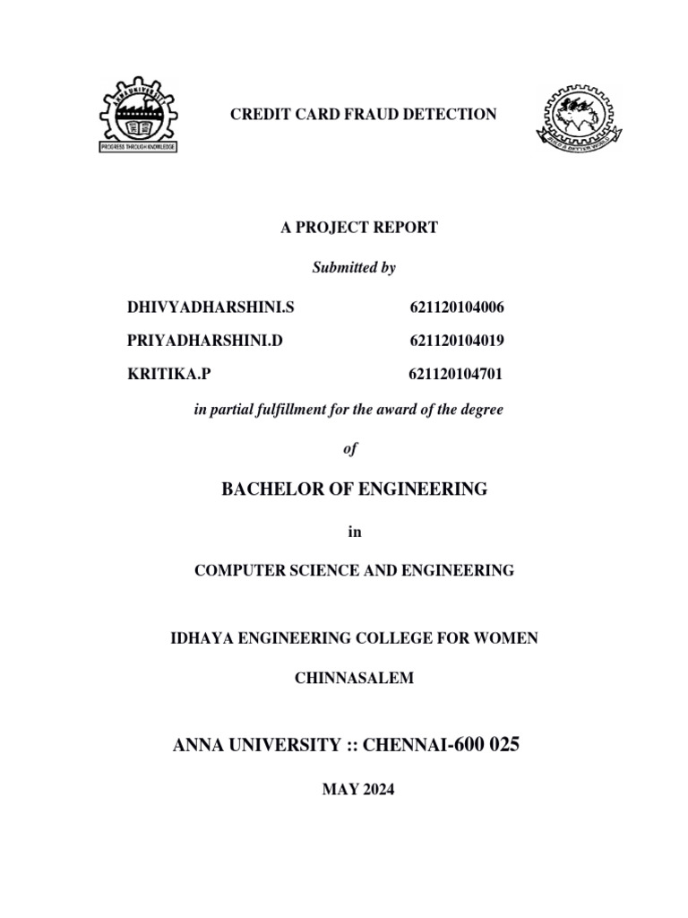 Credit Card Fraud Detection PR222 | PDF | System | Software Testing