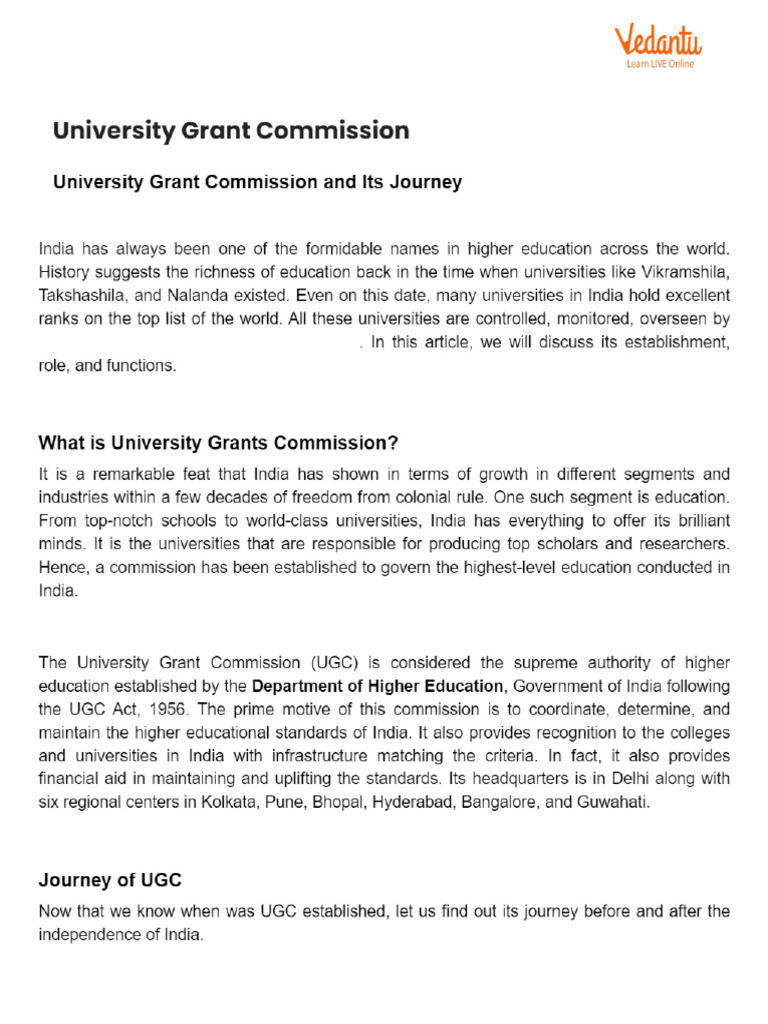 University Grant Commission | PDF