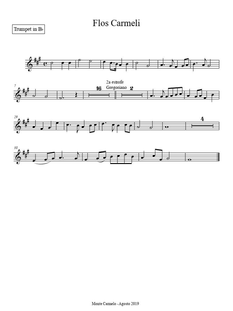 Flos Carmeli - Trumpet in Bb (1) | PDF