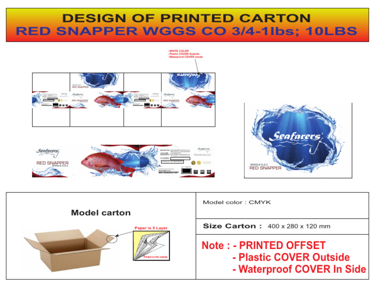 Red Snapper Wggs 3.4-1 Lbs (Xep) Indonesia | PDF