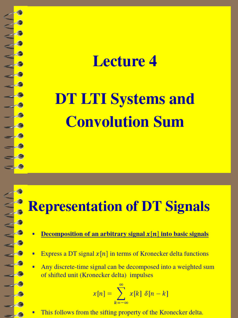 Lecture 4signal and Systems | PDF | Signal Processing | Applied Mathematics