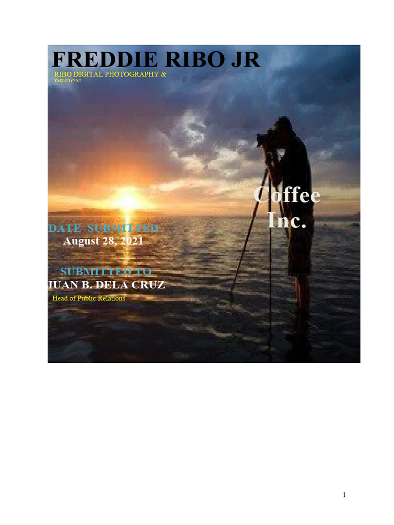 FREDDIE RIBO Business Proposal | PDF | Digital Photography | Imaging