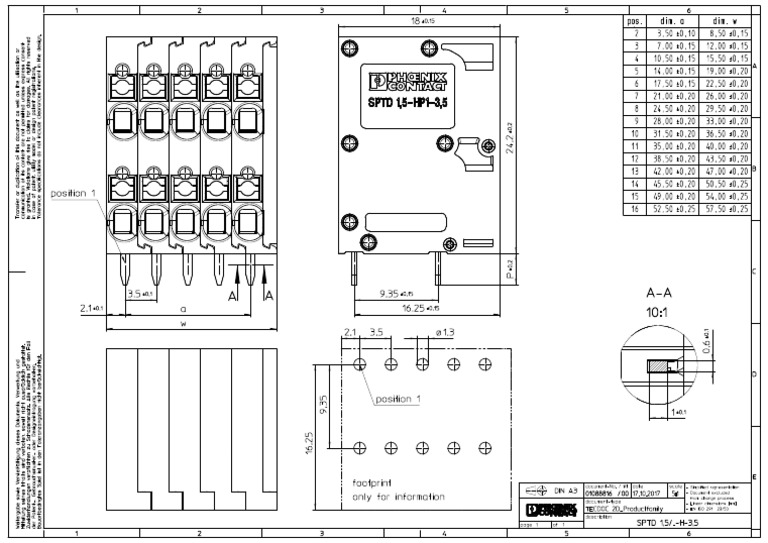 PXC - 1860280 - 00 - 00 - SPTD 1 5 16 H 3 5 - FAM | PDF