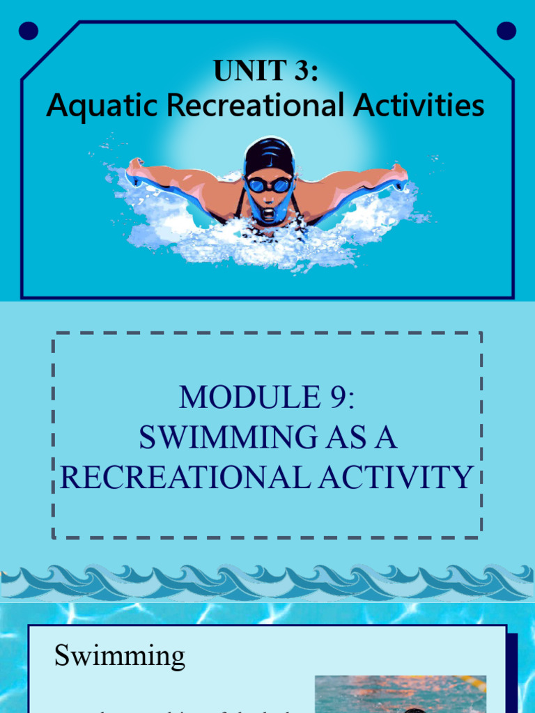 MODULE 9 Swimming As A Recreational Activity | PDF