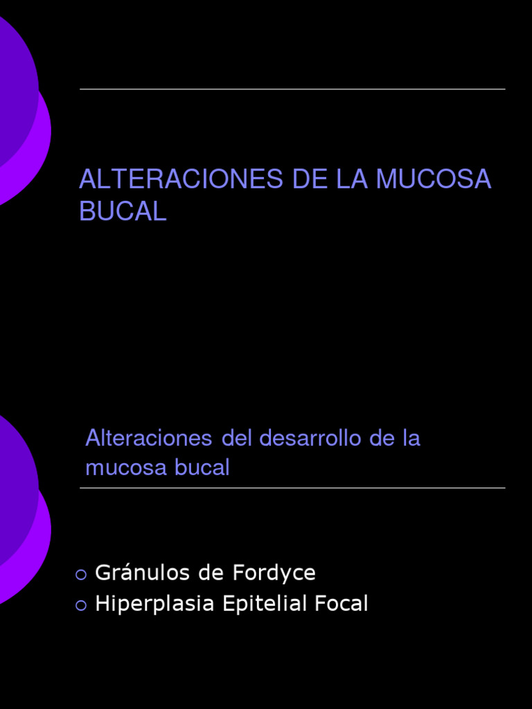 Alteraciones Comunes de la Mucosa Bucal | PDF | Lengua | Tejido conectivo