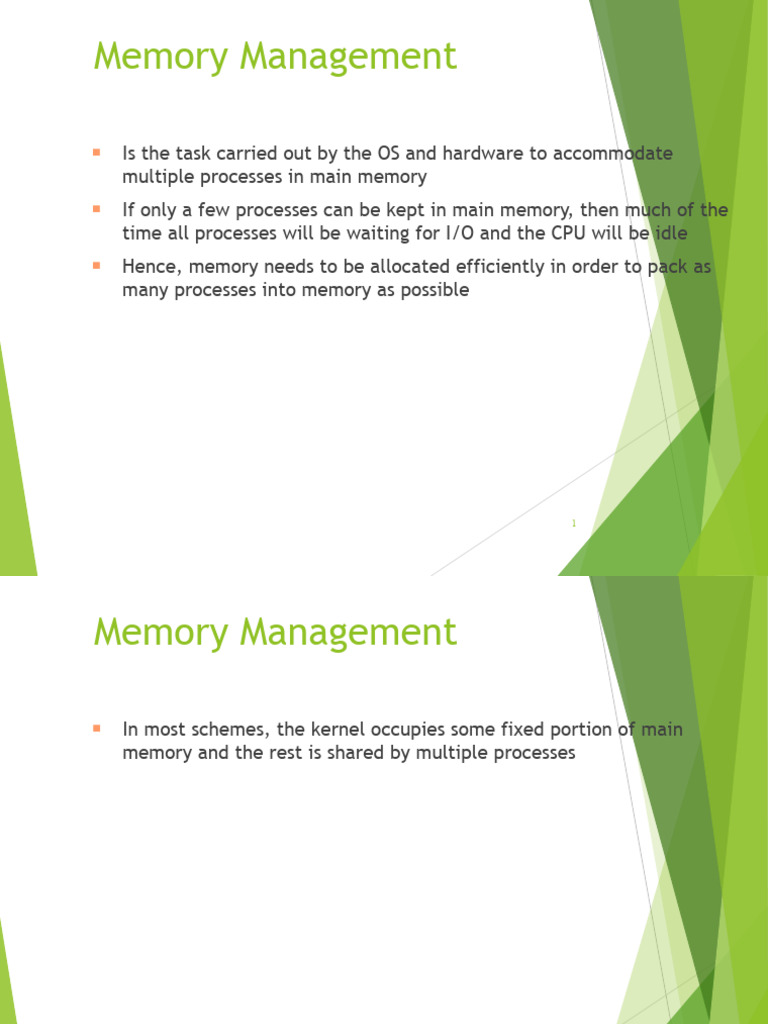 Memeory Management | PDF | Process (Computing) | Computer Program